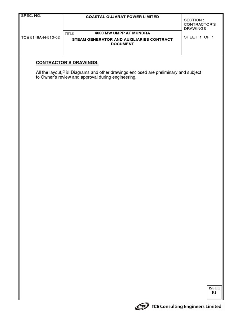 Contractor's Drawings Review | PDF