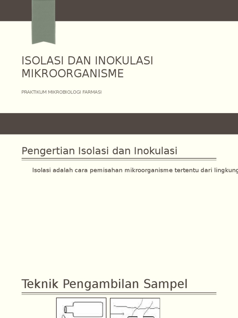 Isolasi Dan Inokulasi Mikroorganisme | PDF