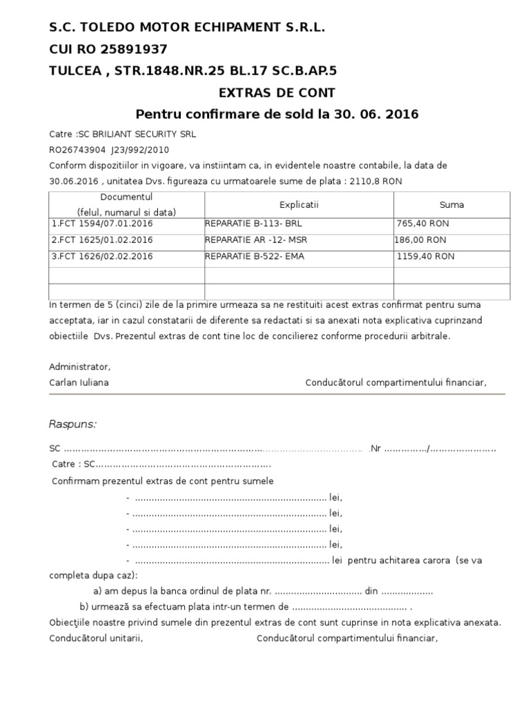 Extras de cont de confirmare de sold.doc