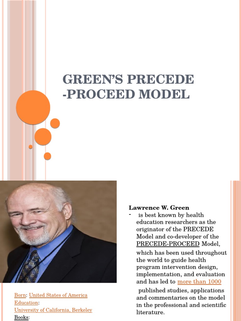 Green'S Precede - Proceed Model | PDF | Cognition | Psychological Concepts
