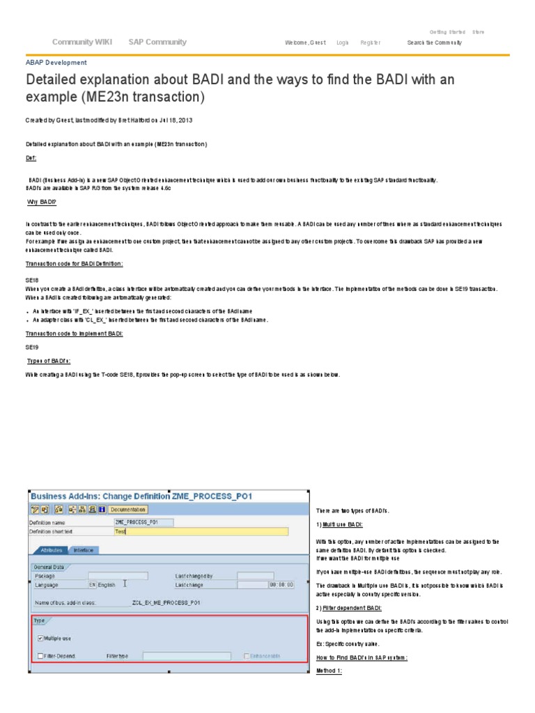 Detailed Explanation About BADI and The Ways To Find The BADI With An ... Detailed Explanation About BADI and The Ways To Find The BADI With An ...