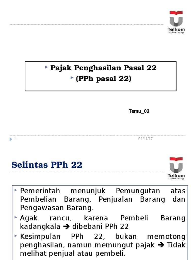 PPH Pasal 22 | PDF | Bisnis | Pengelolaan Keuangan & Uang