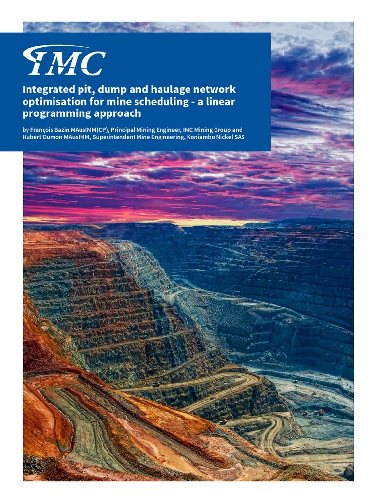 IMC Mining Integrated Pit Dump and Haulage | PDF | Scheduling ...