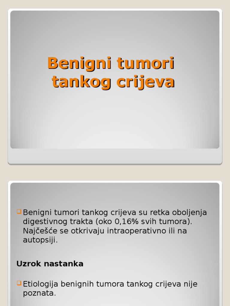 Tumori Tankog Crijeva | PDF