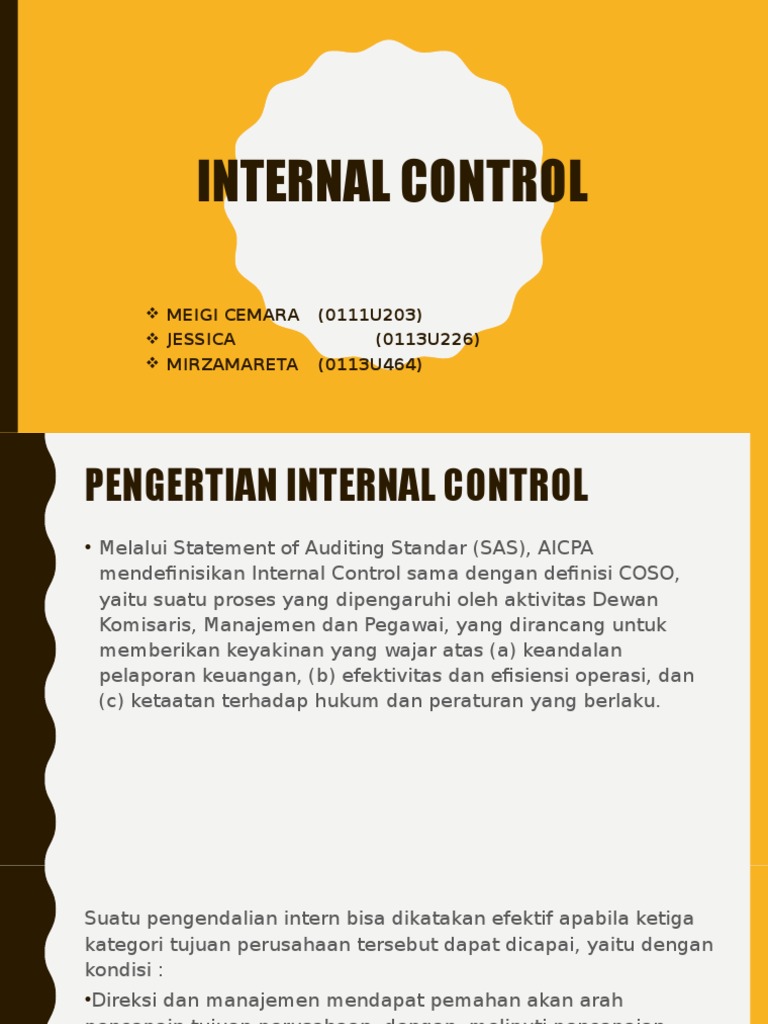 Internal Control | PDF
