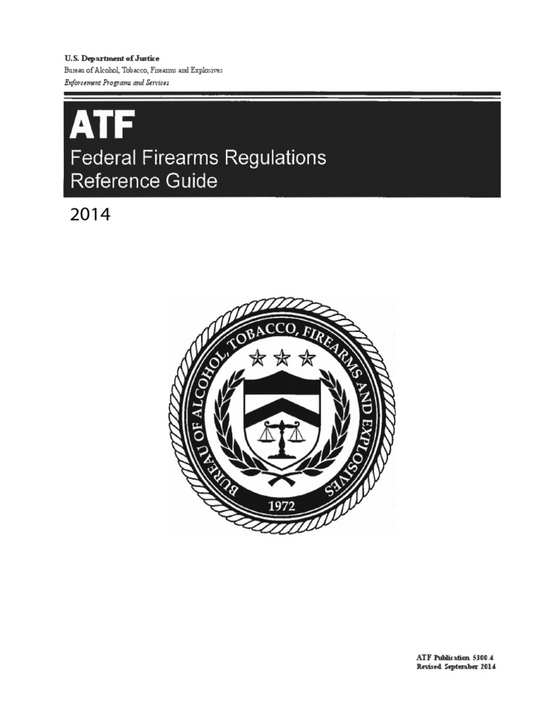 ATF Federal Firearms Regulations 2014 Reference Guide | PDF | Bureau Of ...