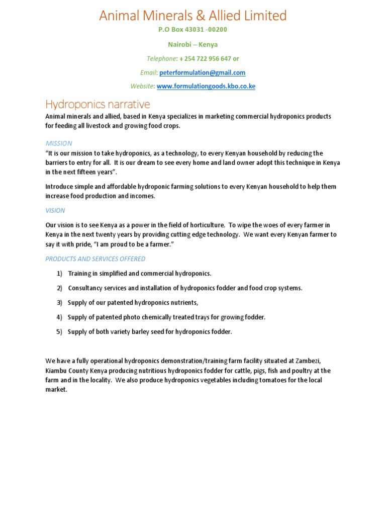 Training Manual PDF | PDF | Fodder | Hydroponics