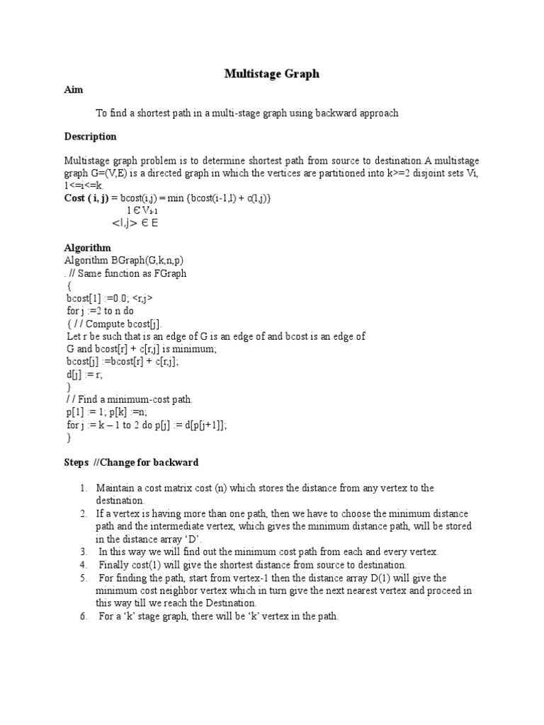 Multistage Backward Download Free Pdf Vertex Graph Theory Mathematical Relations 