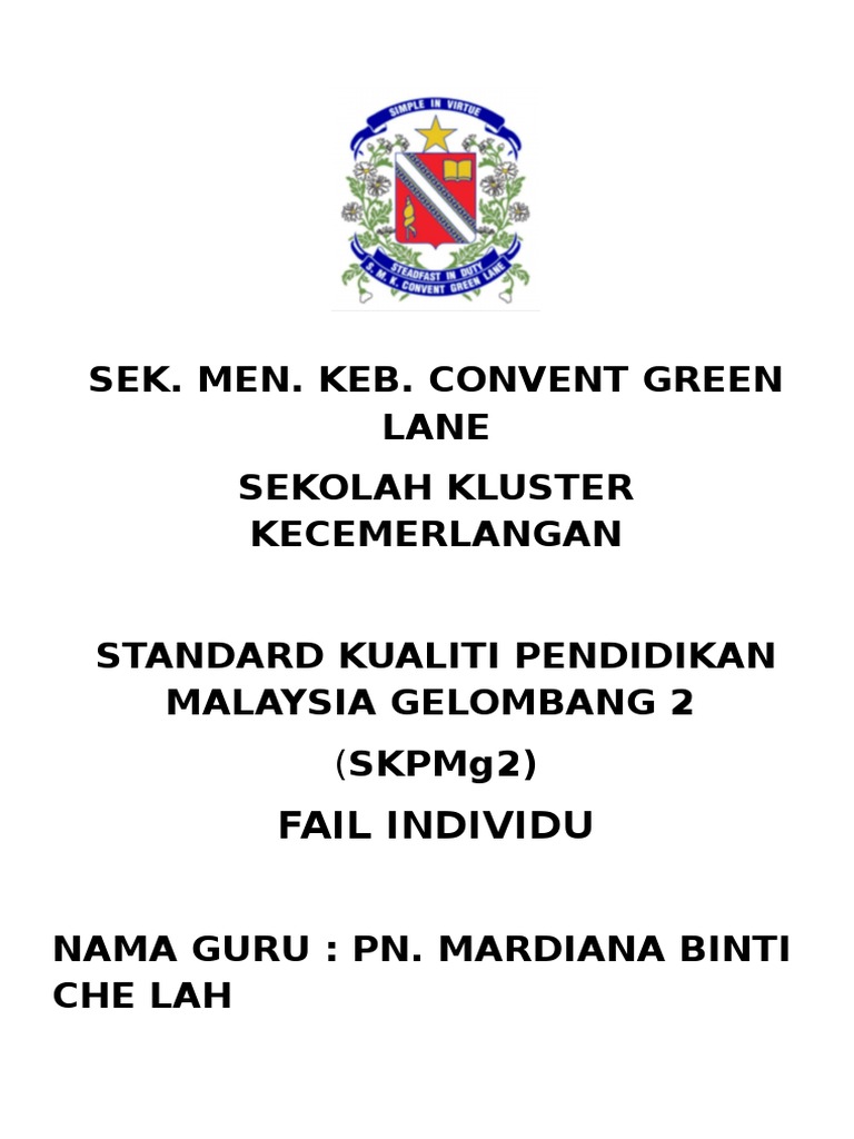 Cover Fail Indiividu Skpmg2 Dan Isi Kandungan Fail | PDF