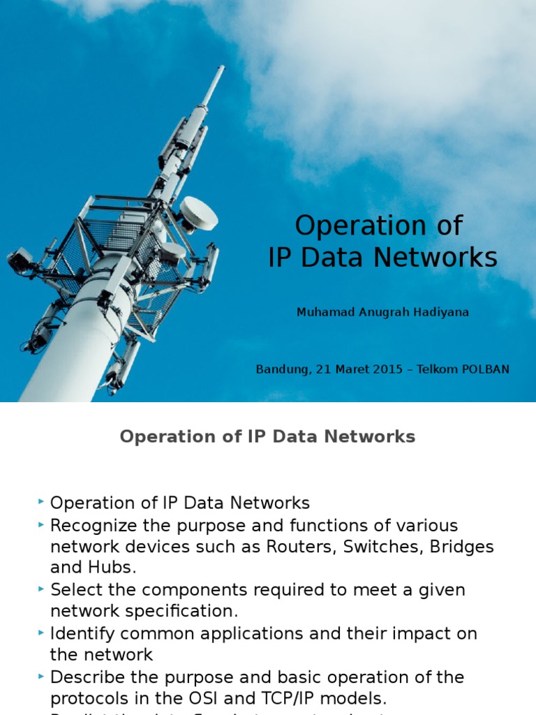 Operation of IP Data Network | PDF