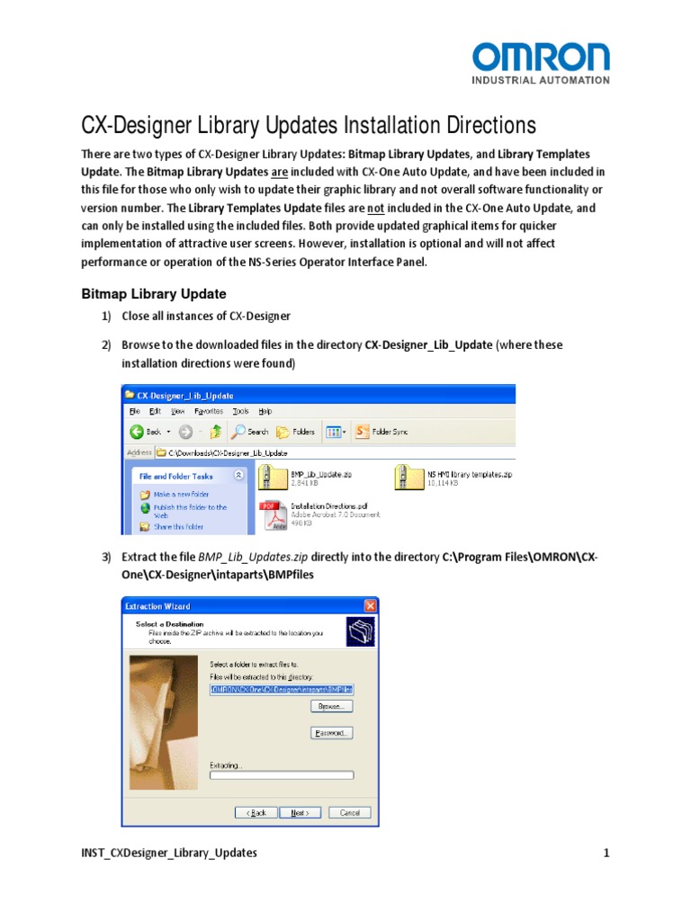 CX-Designer Library Update Guide | PDF | Library (Computing) | Zip ...