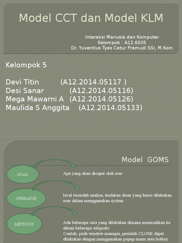 Model CCT Dan Model KLM | PDF