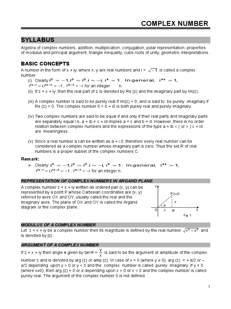 Complex | PDF | Complex Number | Trigonometric Functions