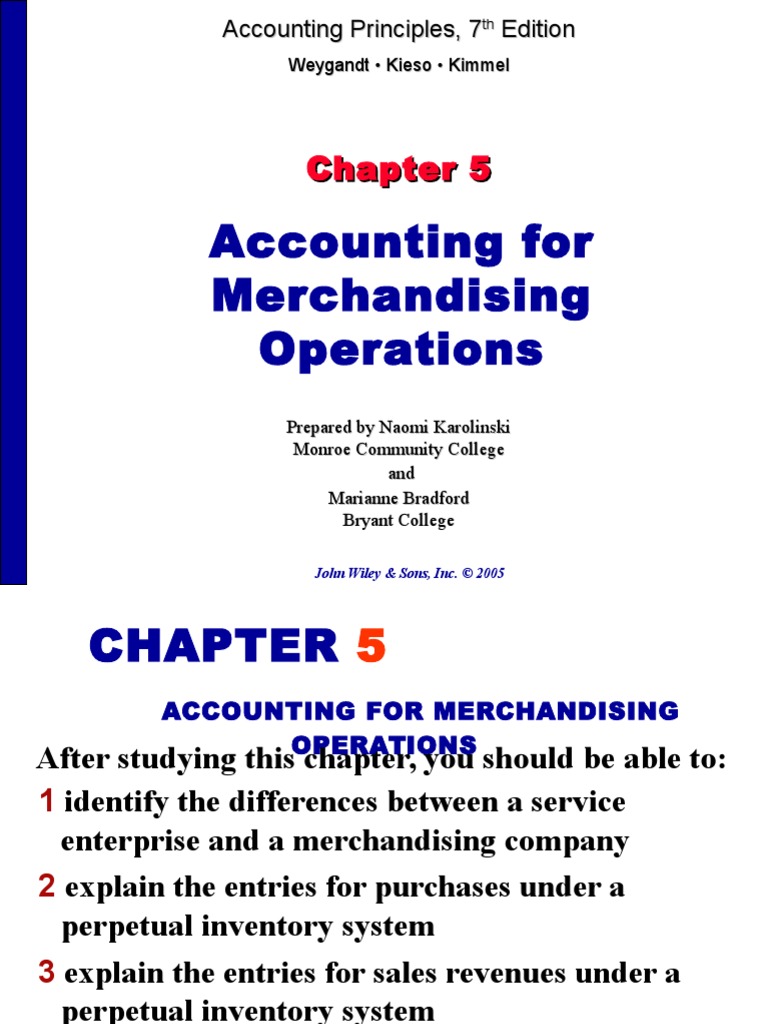 Accounting For Merchandising Operations | PDF | Debits And Credits ...