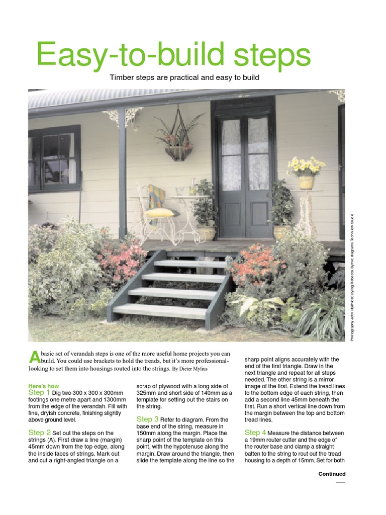 Veranda Steps | PDF | Drill | Screw