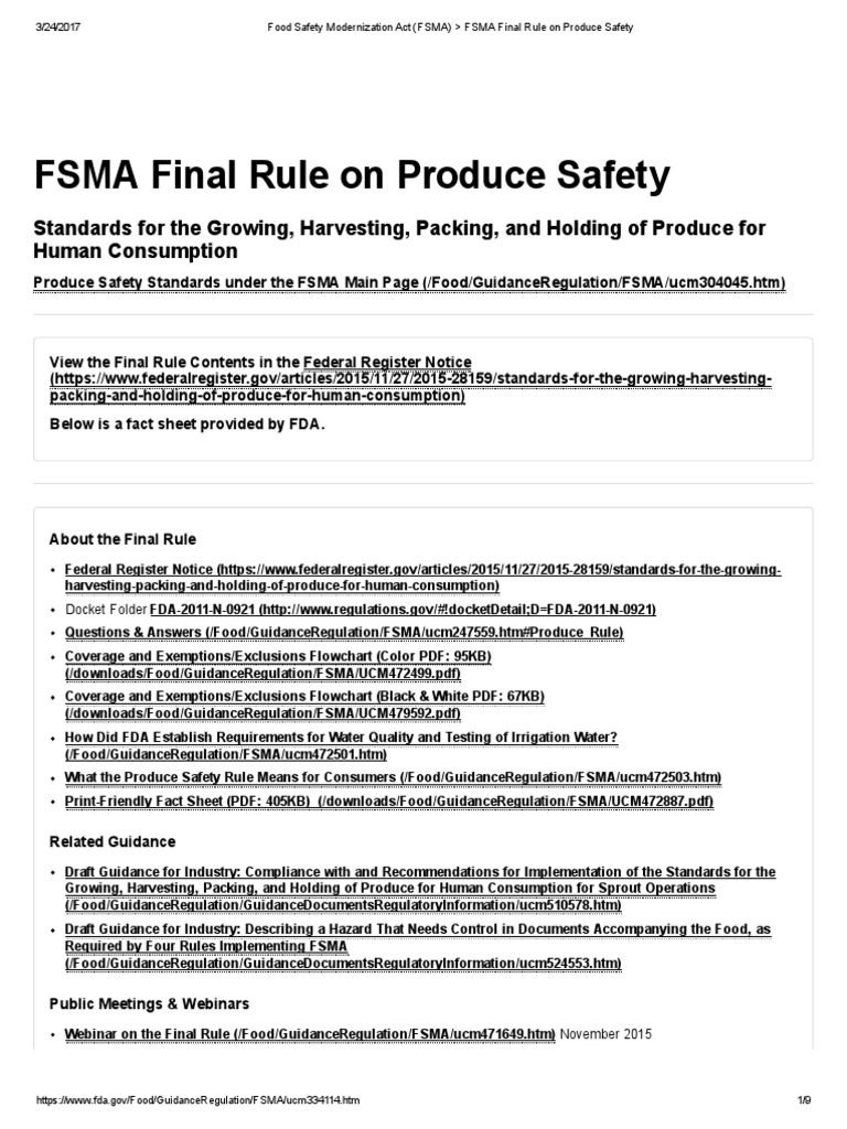 Food Safety Modernization Act (FSMA) _ FSMA Final Rule on Produce ...