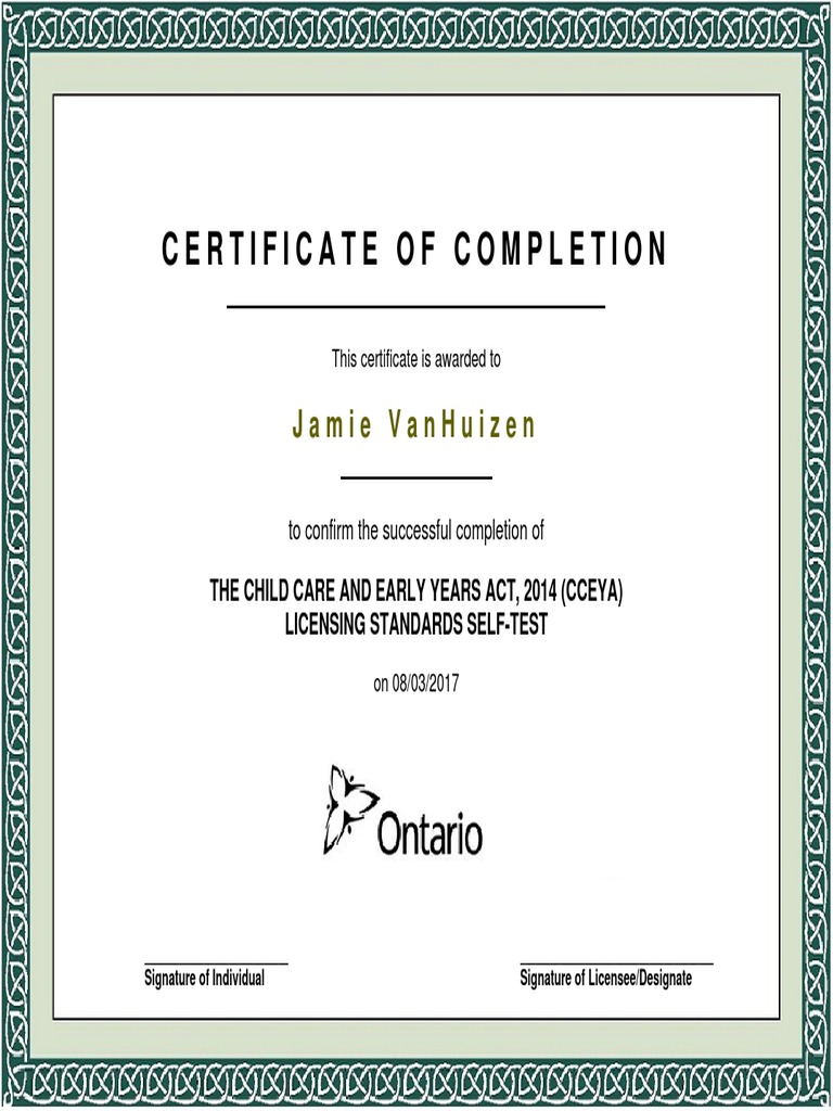 Cceya Certificate 1 | PDF