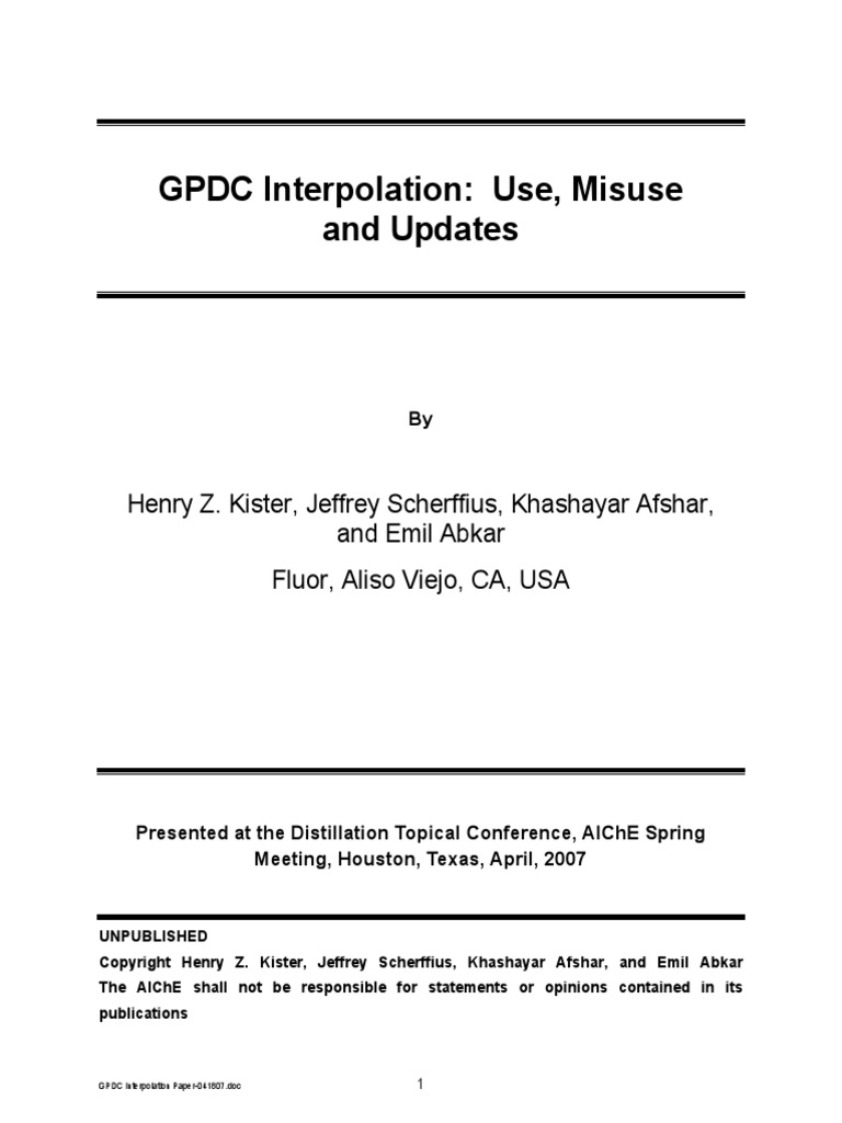 GPDC Interpolation Paper-041807 | PDF | Viscosity | Flood