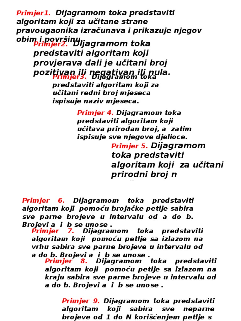 Algoritmi Zadaci | PDF