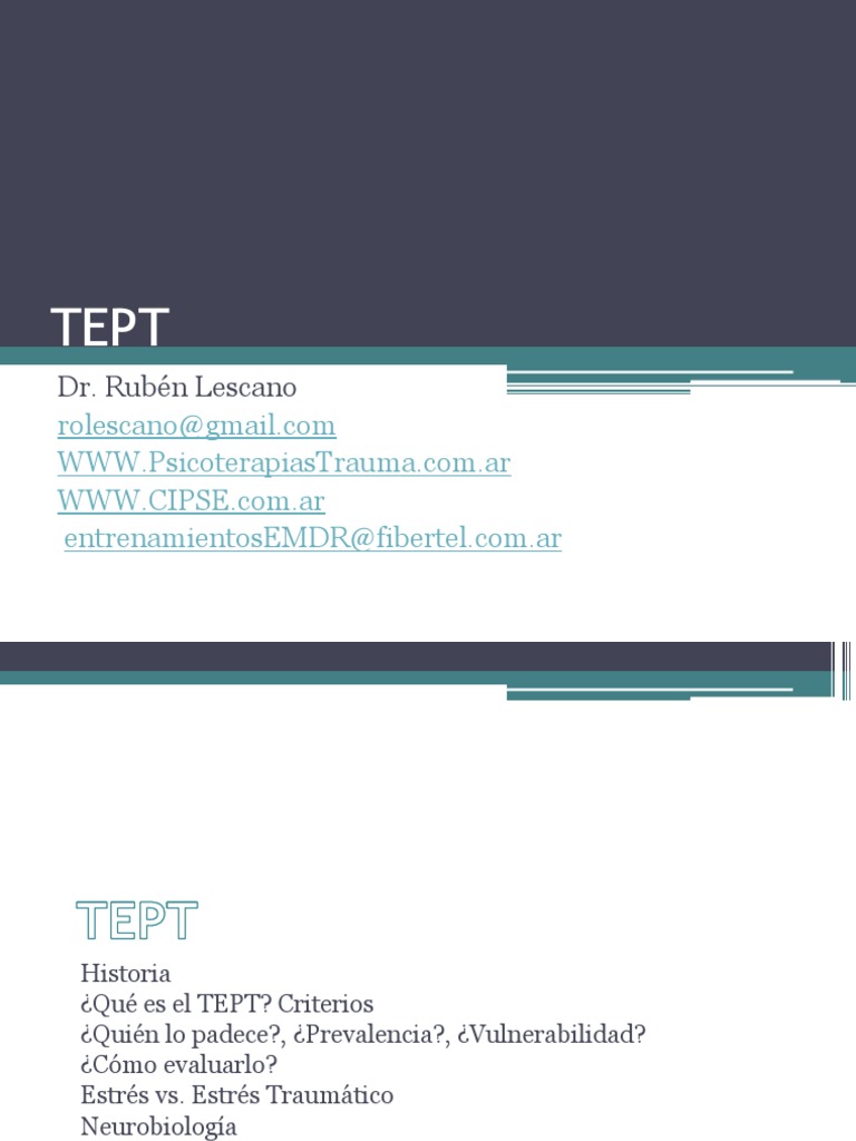 Tratamiento del TEPT: Guía Completa | PDF | Trastorno de estrés ...