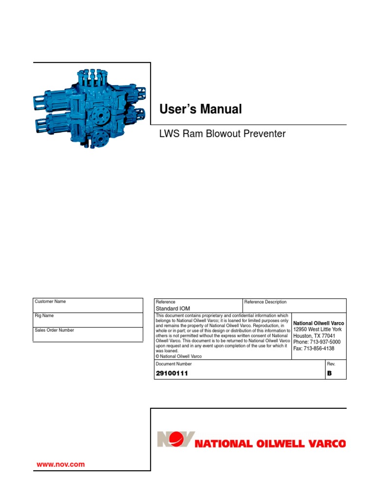 User Manual RAM BOP | Mechanical Engineering | Energy And Resource