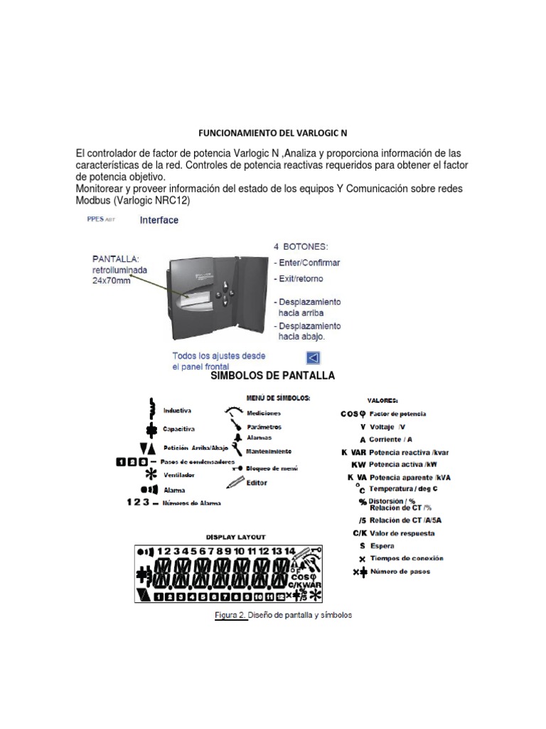 Funcionamiento Del Varlogic N | PDF | Energia electrica | Ingenieria ...