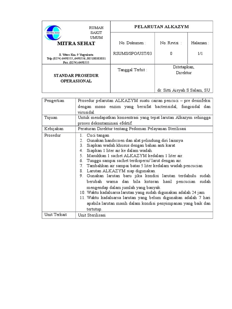 Spo 3 Pelarutan Alkazym | PDF