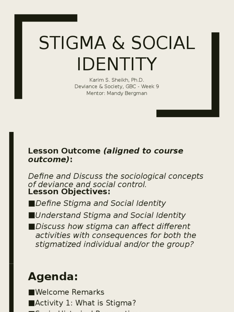 Understanding Stigma & Social Identity | PDF | Social Stigma | Identity ...