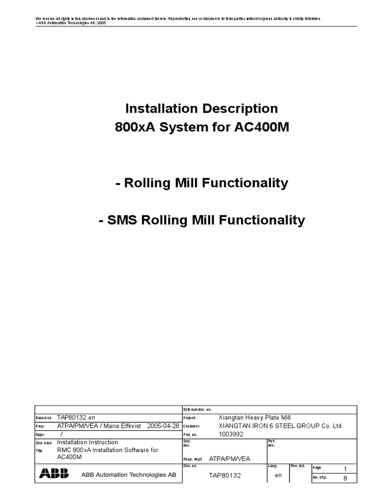 Install Desc 800xa RMC Func | PDF