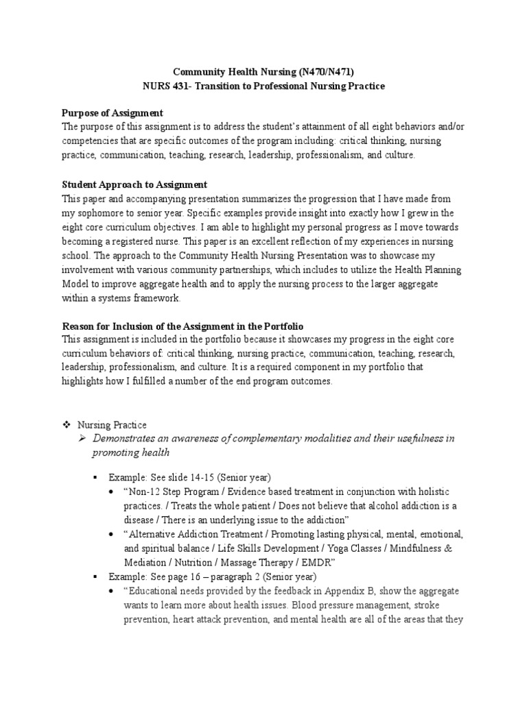 Community Health Intro Page | PDF