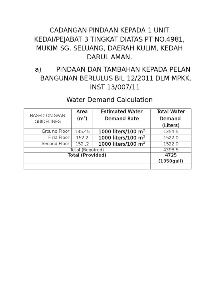 Water Demand | PDF | Pipe (Fluid Conveyance) | Flow Measurement