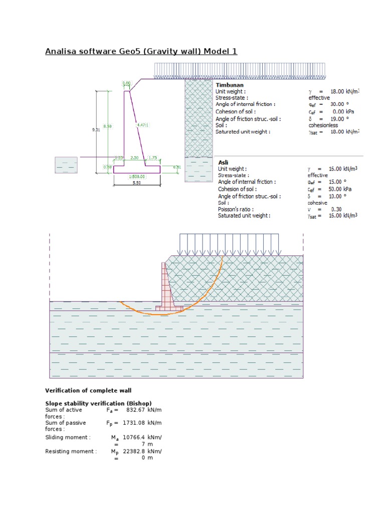 Analisa Software Geo5 | PDF | Classical Mechanics | Continuum Mechanics
