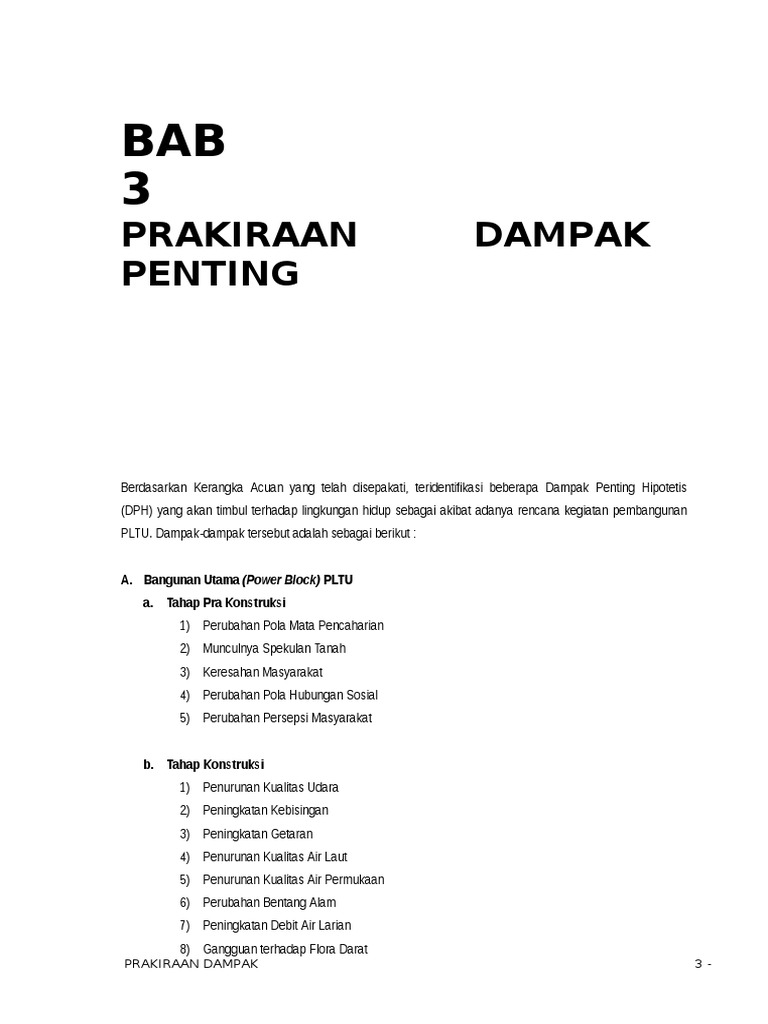 8 BAB 3 Prakiraan Dampak Penting | PDF