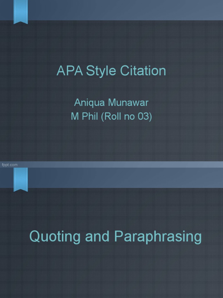 Apa | Citation | Bracket