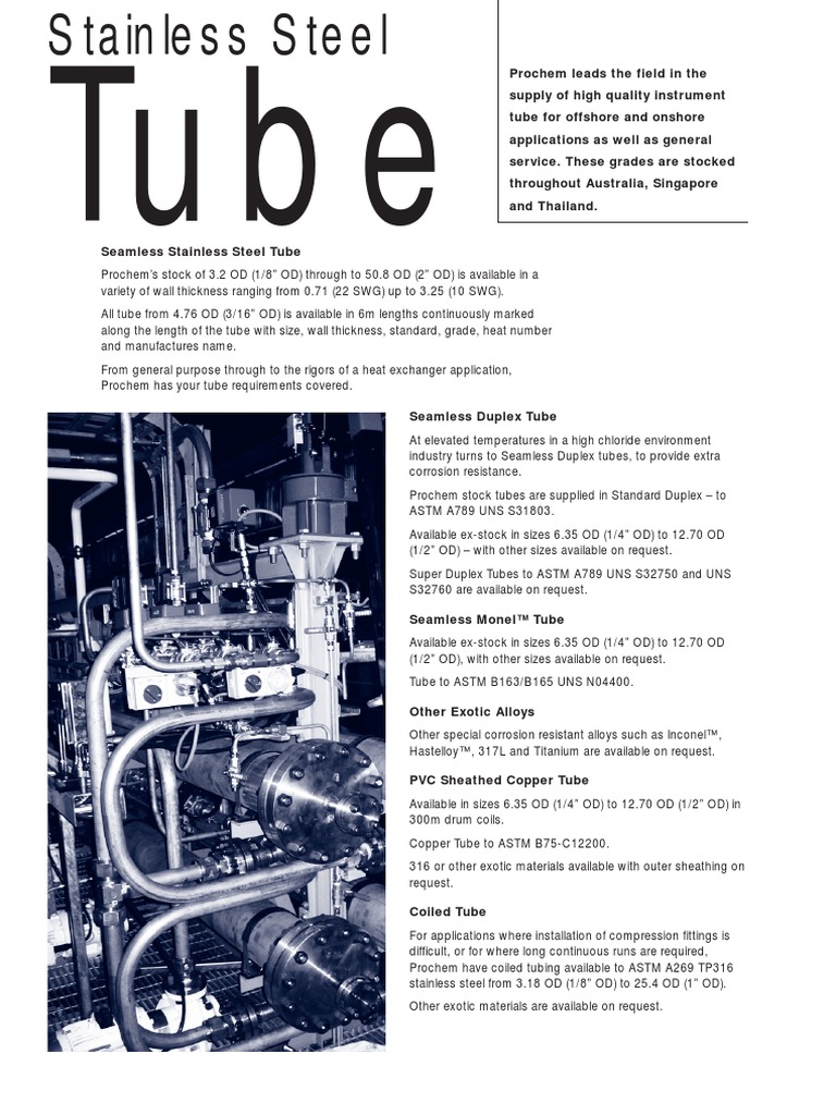 Stainless Steel Tube PDF | PDF | Stainless Steel | Industries