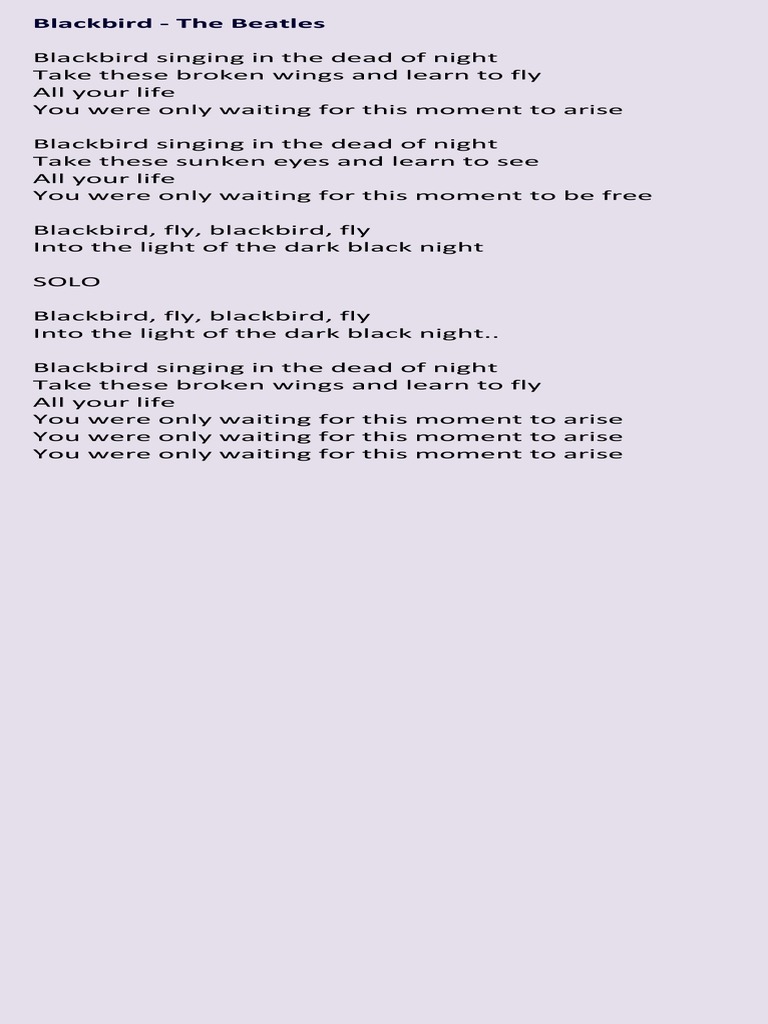 Blackbird - The Beatles PDF | PDF