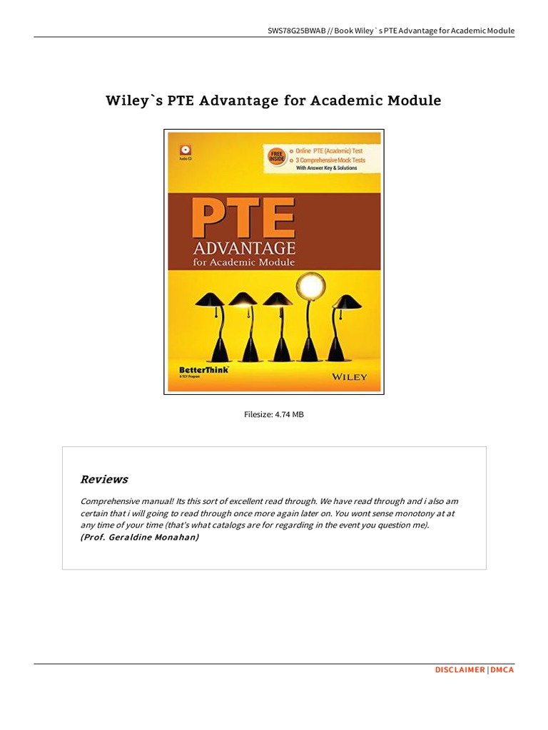 Wiley S Pte Advantage For Academic Module | PDF | Multiple Choice ...