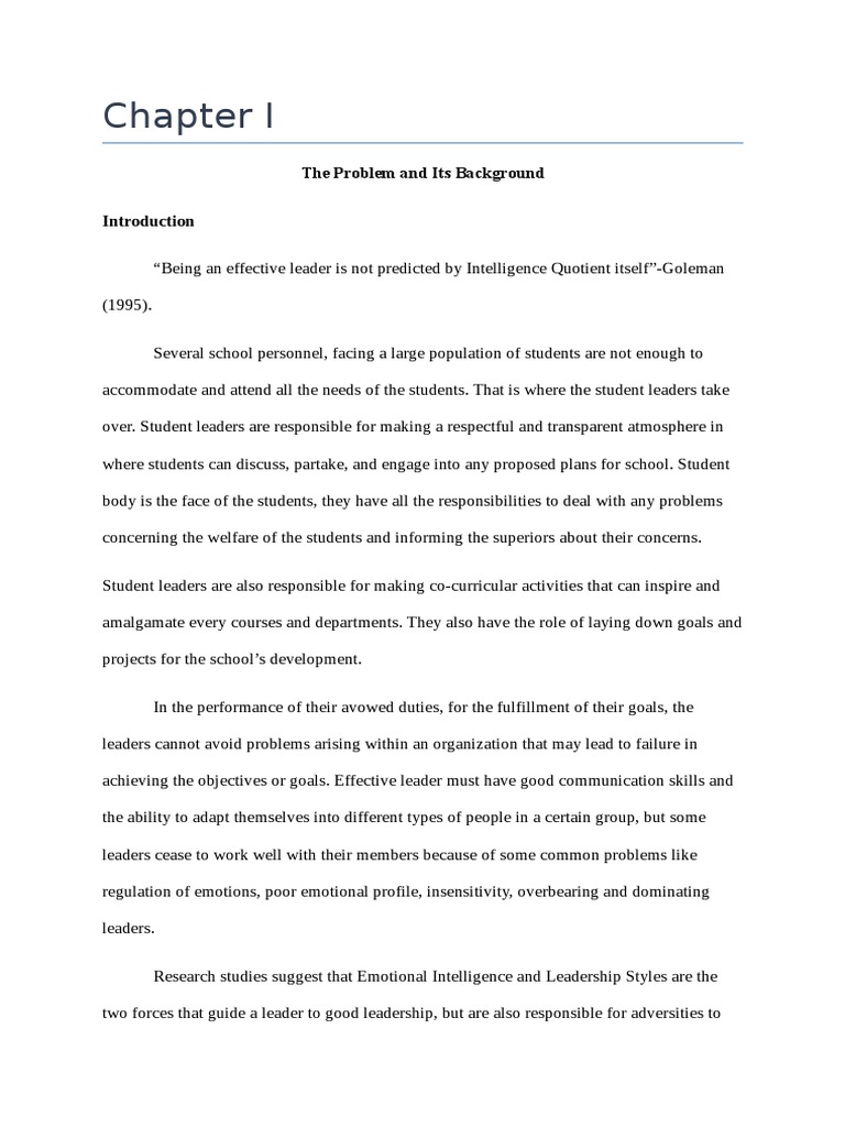 Thesis | PDF | Emotional Intelligence | Leadership
