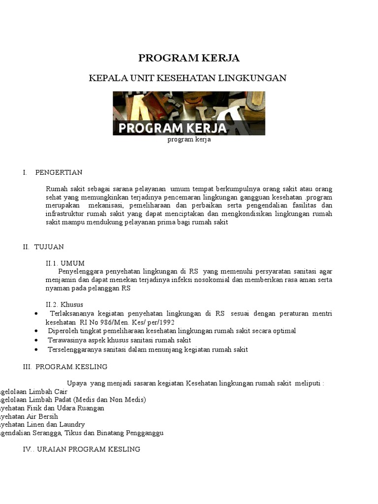 Program Kerja | PDF