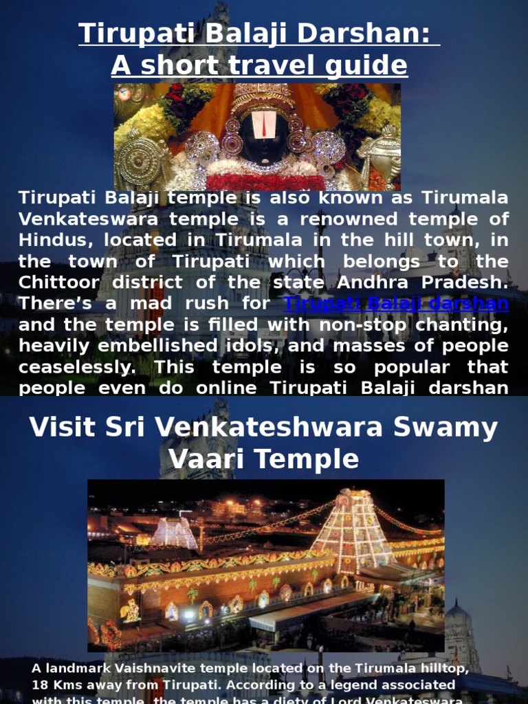 Pilgrim's Guide to Tirupati Darshan | PDF | Desi Cuisine | South Asian ...