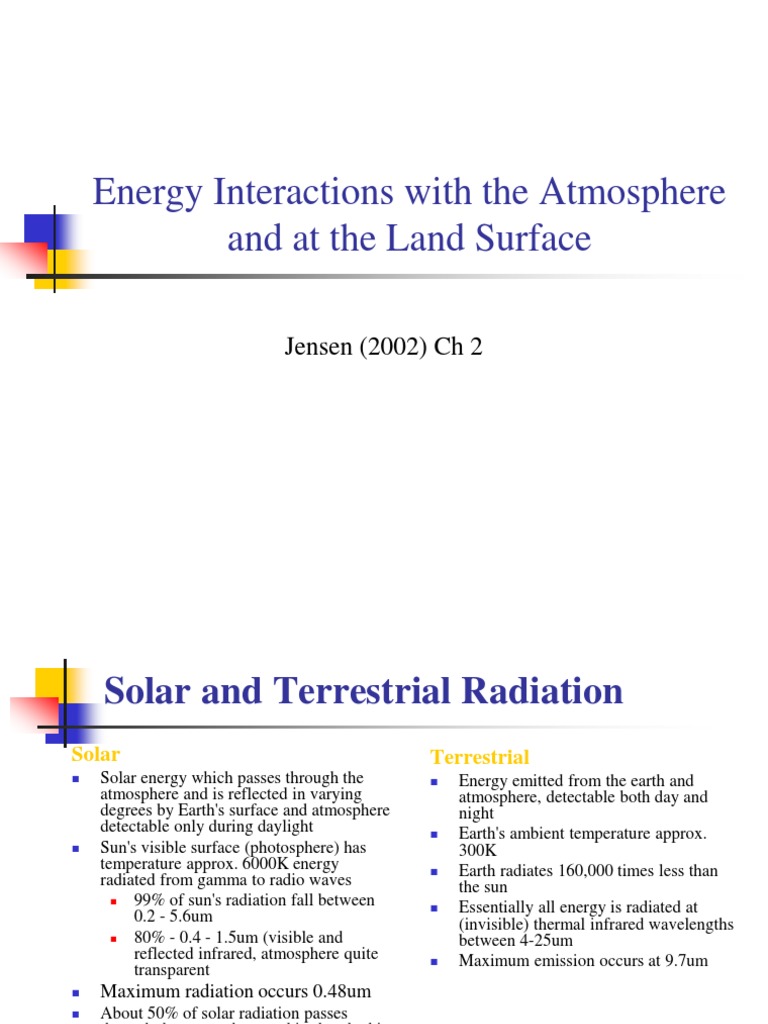 Energy Interactions With The Atmosphere and at The Land Surface | PDF ...