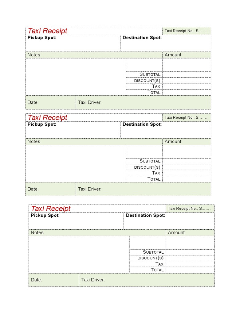 Taxi Receipt | PDF