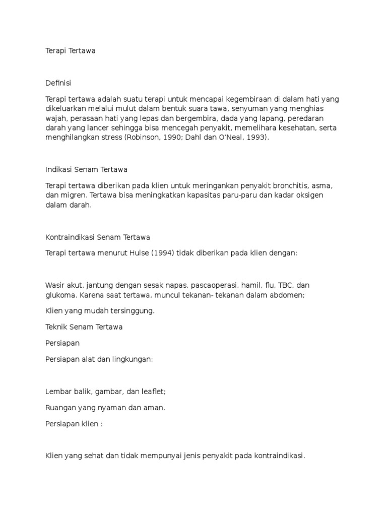 Terapi Tertawa | PDF