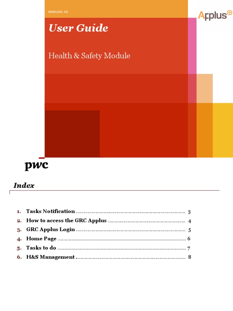 User Guide: Health & Safety Module | PDF | Internet Explorer ...