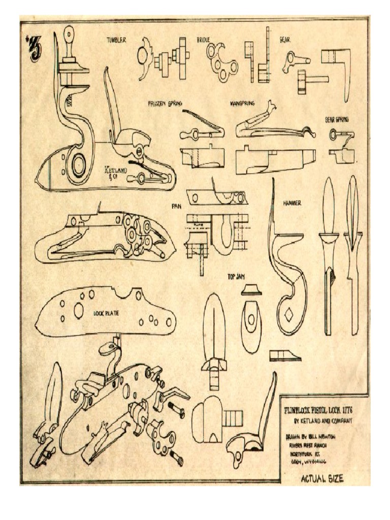 Flintlock Lock Drawing PDF | PDF