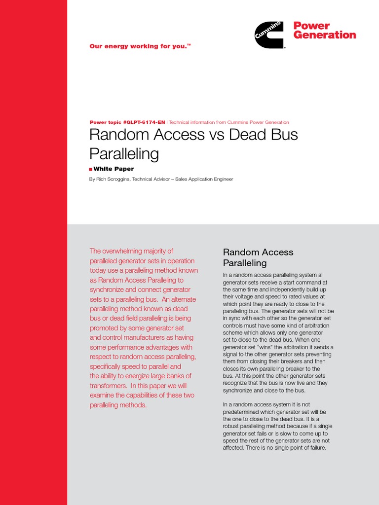 Dead Bus ParelingGLPT 6174 en | PDF | Transformer | Electric Generator