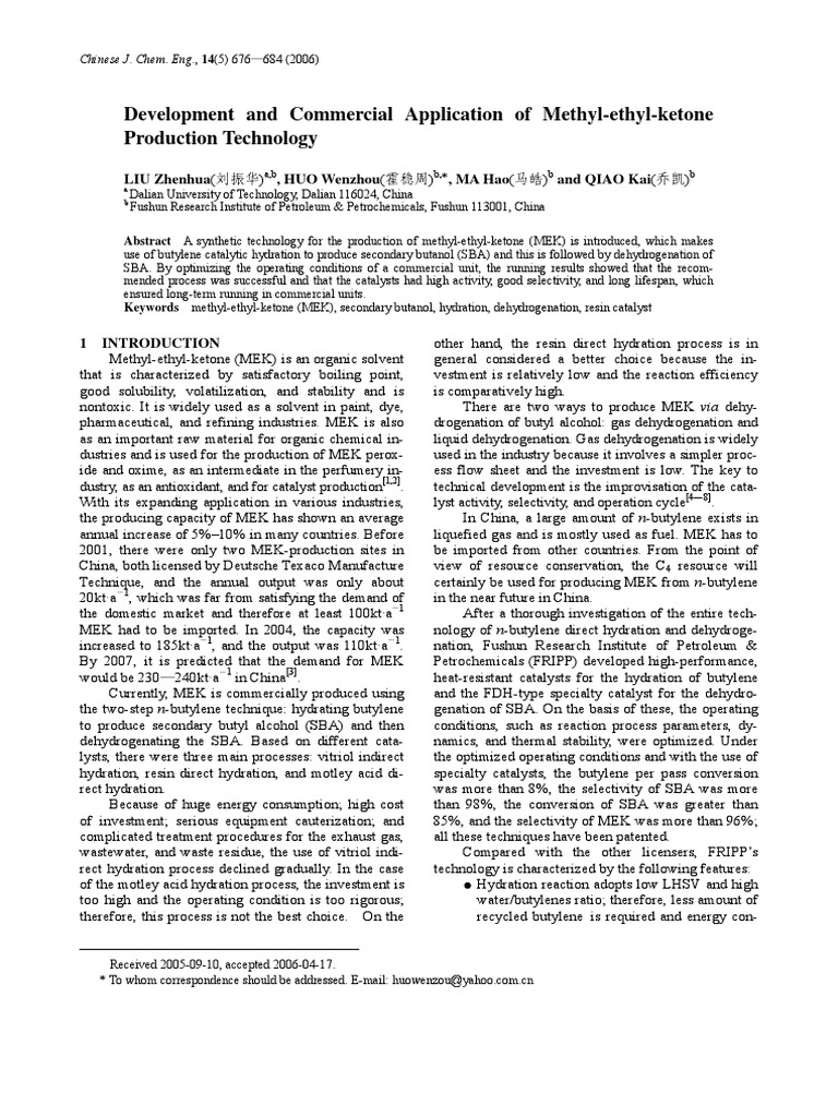 Journal MEK PDF | PDF | Distillation | Catalysis