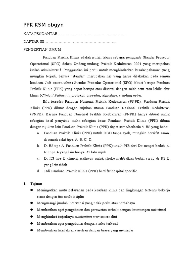 PPK KSM Obgyn | PDF