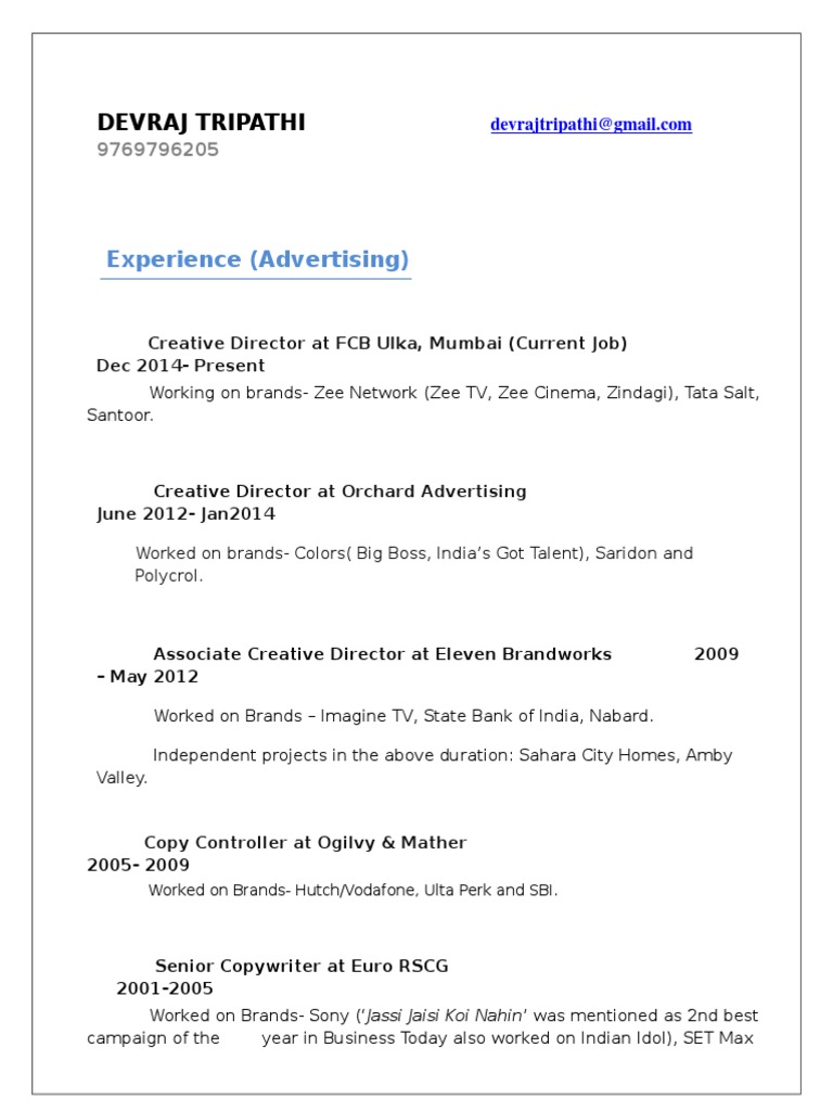 Devraj Tripathi CV | PDF