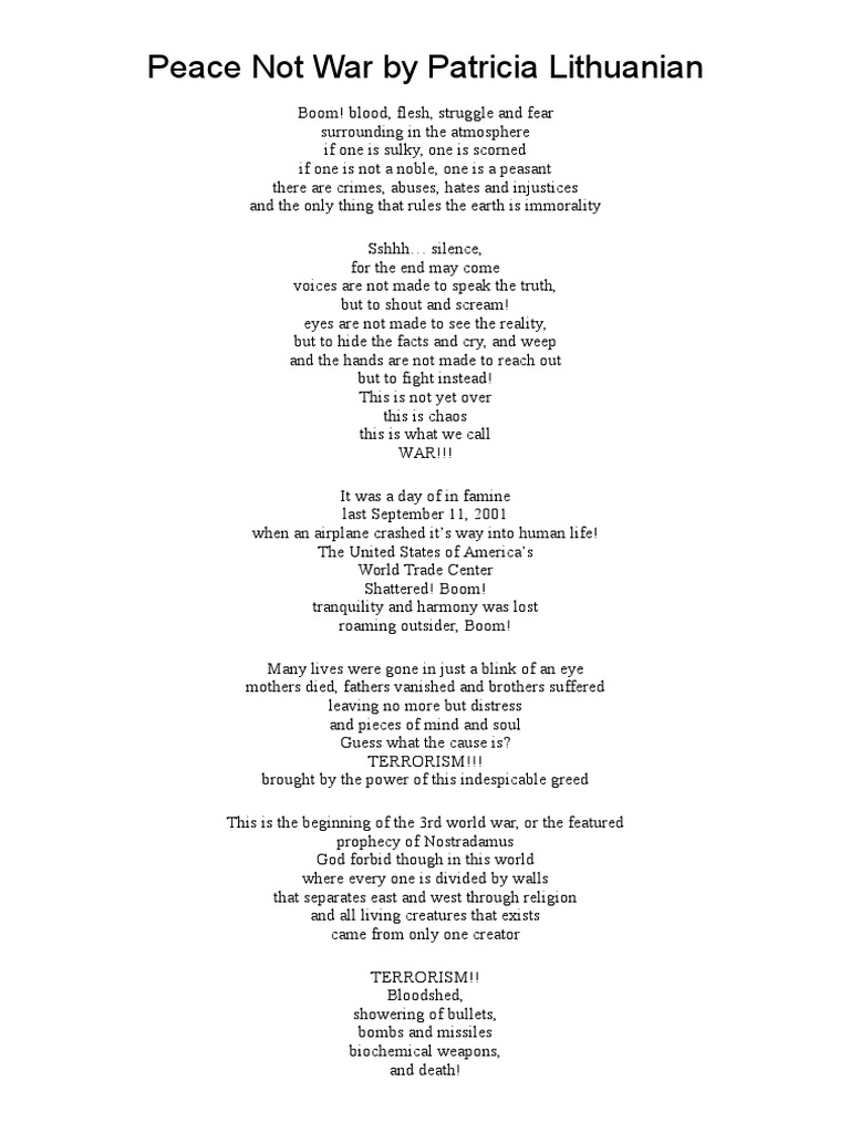 Peace Not War by Patricia | Religious Belief And Doctrine | Religion ...